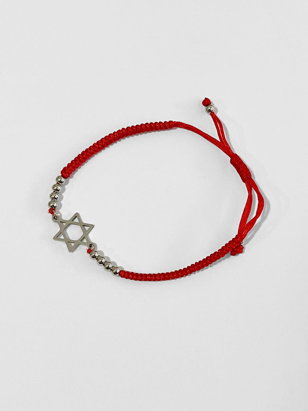 Bracelet - Red Braid with Magen David